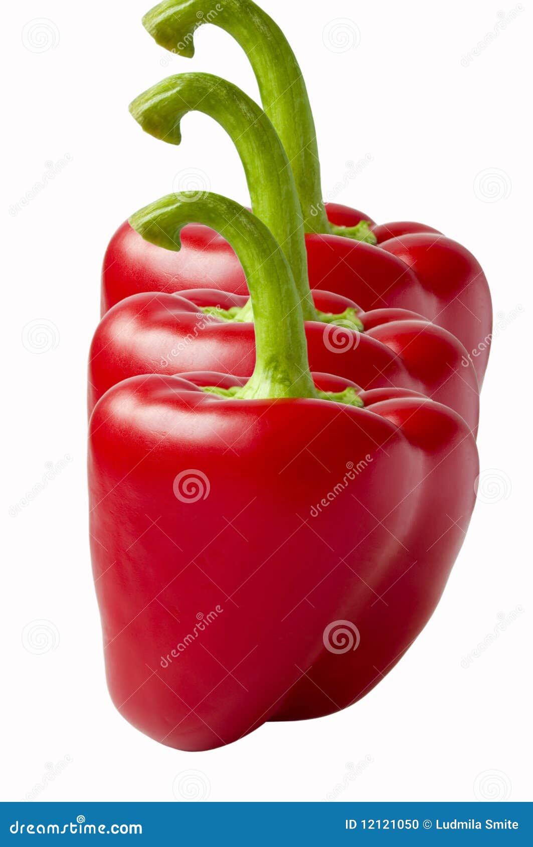 Three red pepers. stock photo. Image of stack, healthy - 12121050