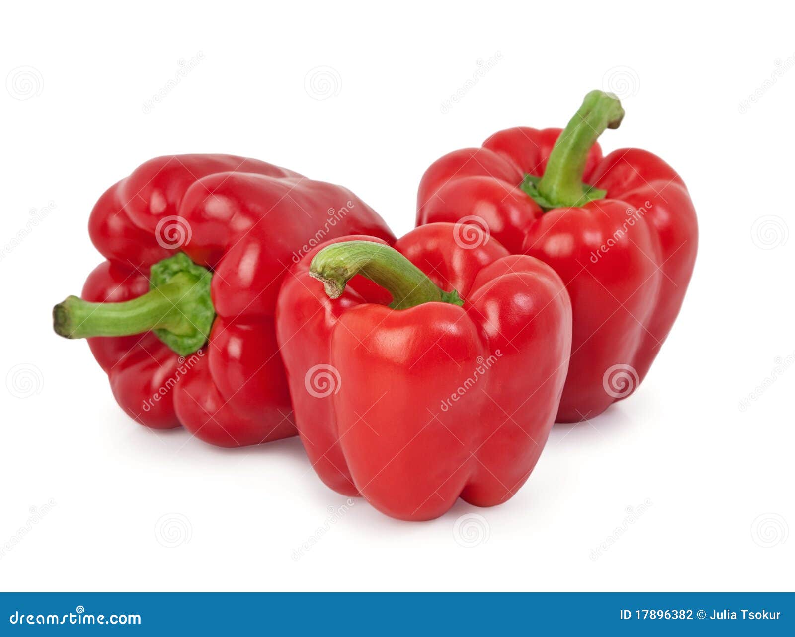 Three red peppers . stock photo. Image of pepperoni, capsicum - 17896382