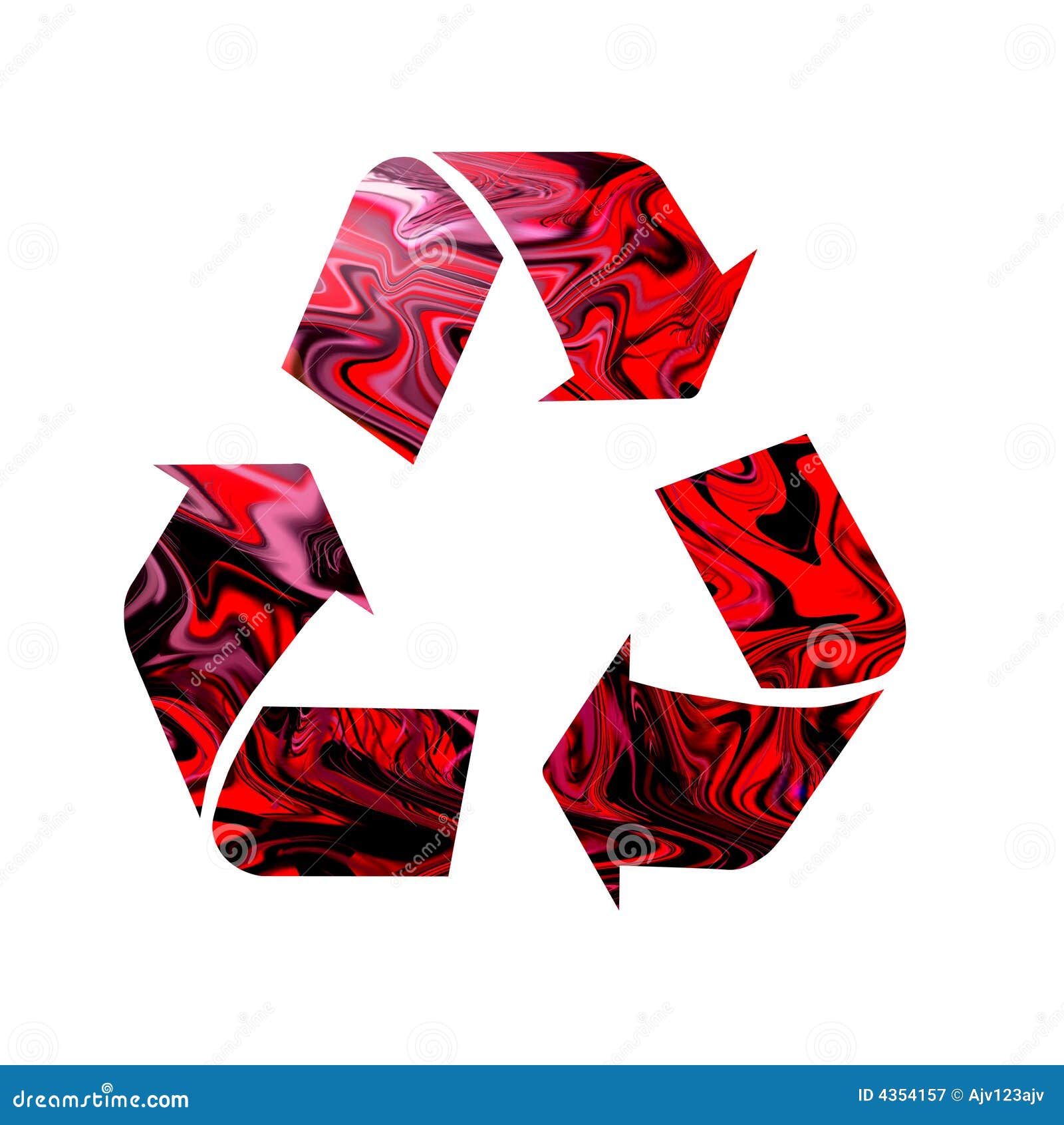 Three red recycle arrows stock illustration. Illustration of save - 4354157