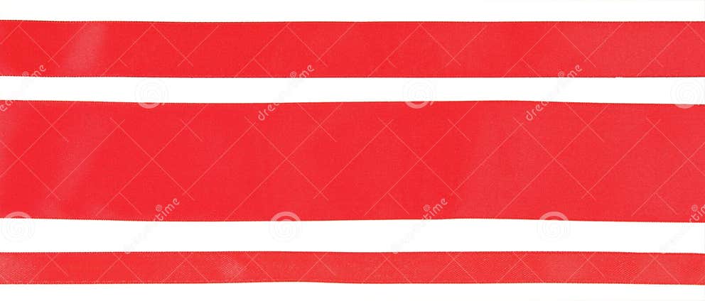Three Red Ribbons of Different Widths Stock Photo - Image of element ...