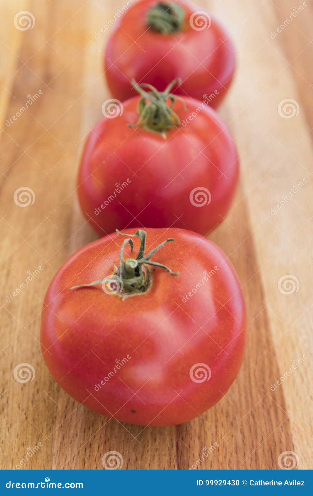 Three Red, Ripe Tomatoes stock photo. Image of diet, ingredient - 99929430