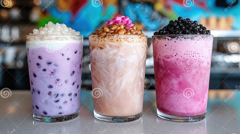 Three Refreshing Summer Drinks with Tapioca Pearls and Unique Toppings ...