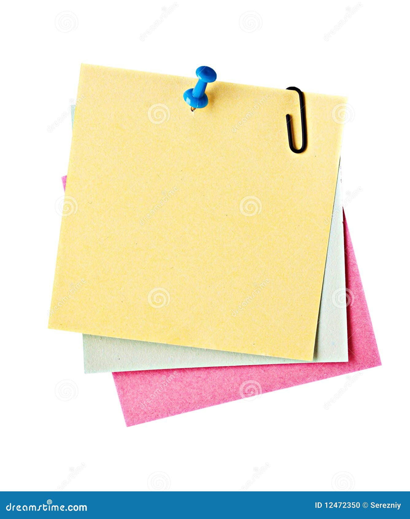 Three Reminder Notes with Pin Stock Photo - Image of busy, brown: 12472350