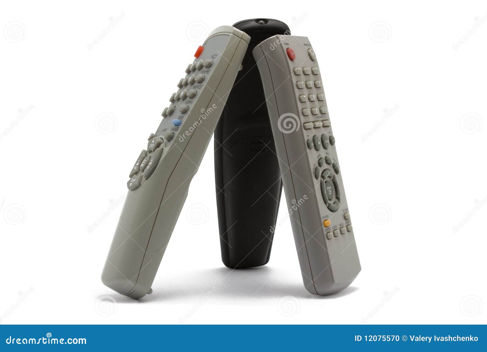 The three remote control stock photo. Image of entertainment - 12075570