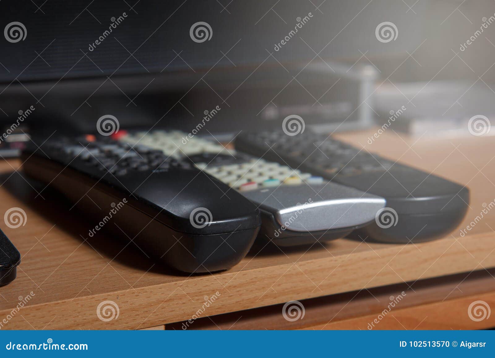 Three remote controls stock photo. Image of control - 102513570