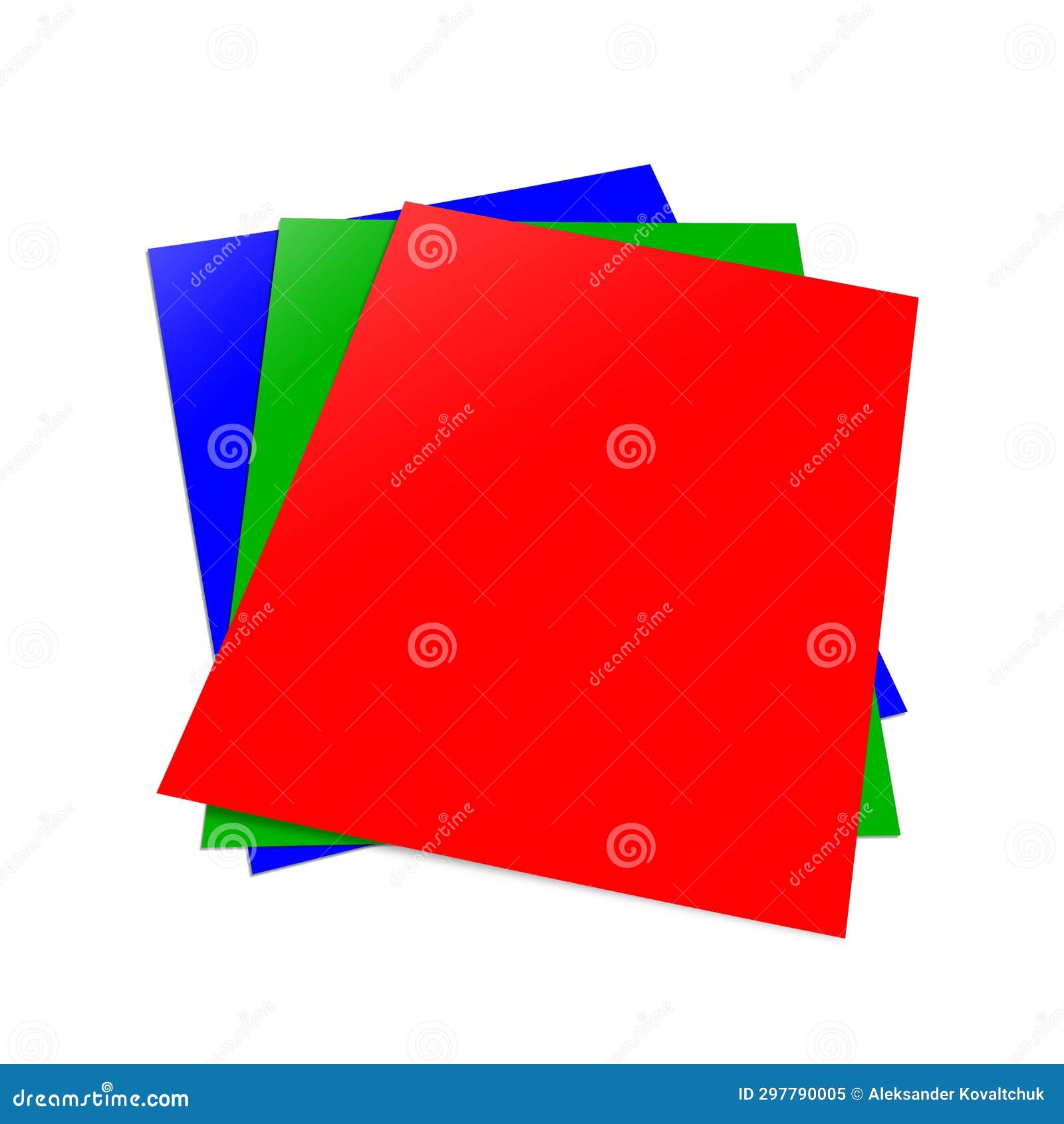 Three Reports Blank Template Red, Green and Blue (RGB) for Presentation ...