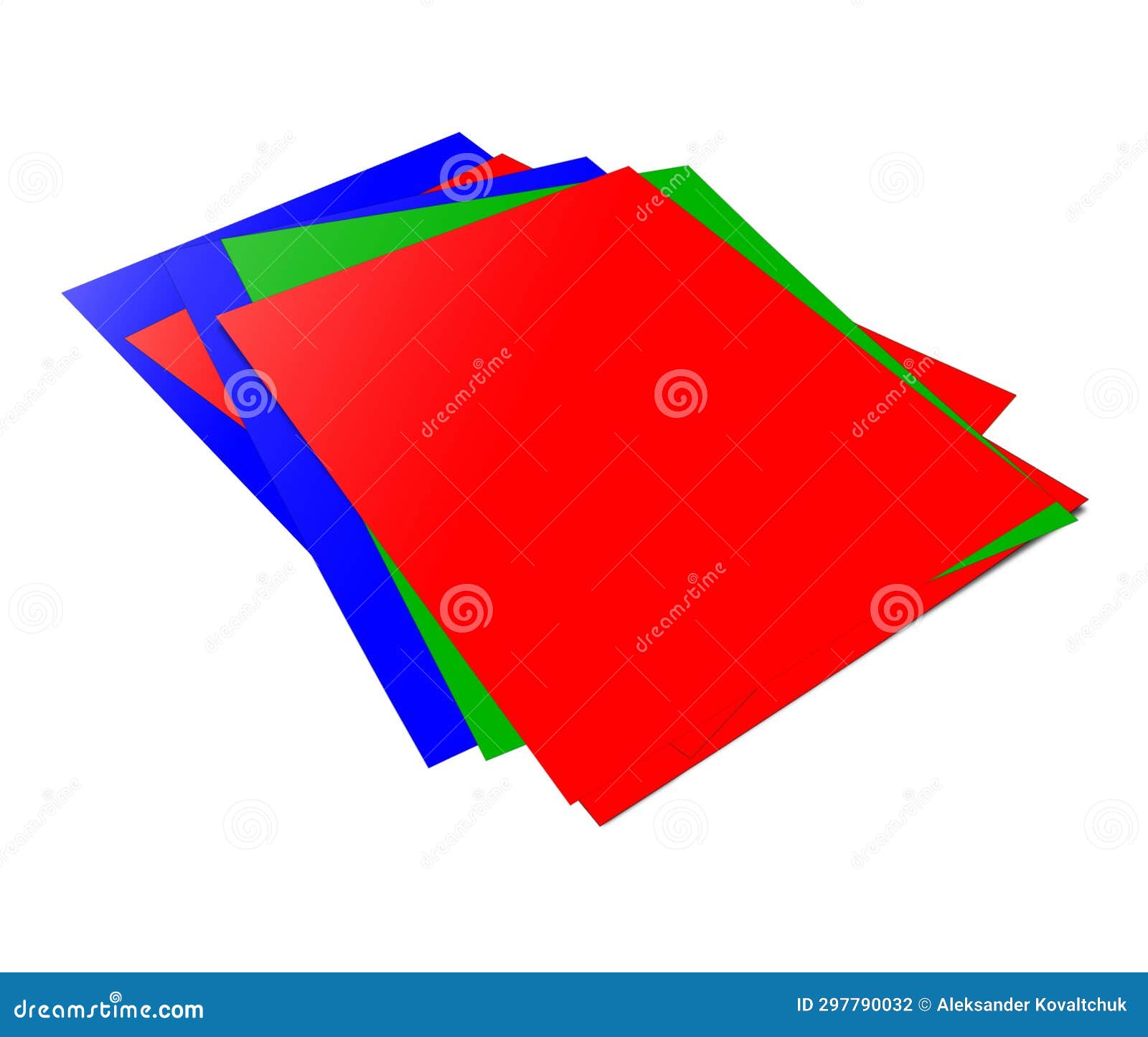 Three Reports Blank Template Red, Green and Blue (RGB) for Presentation ...