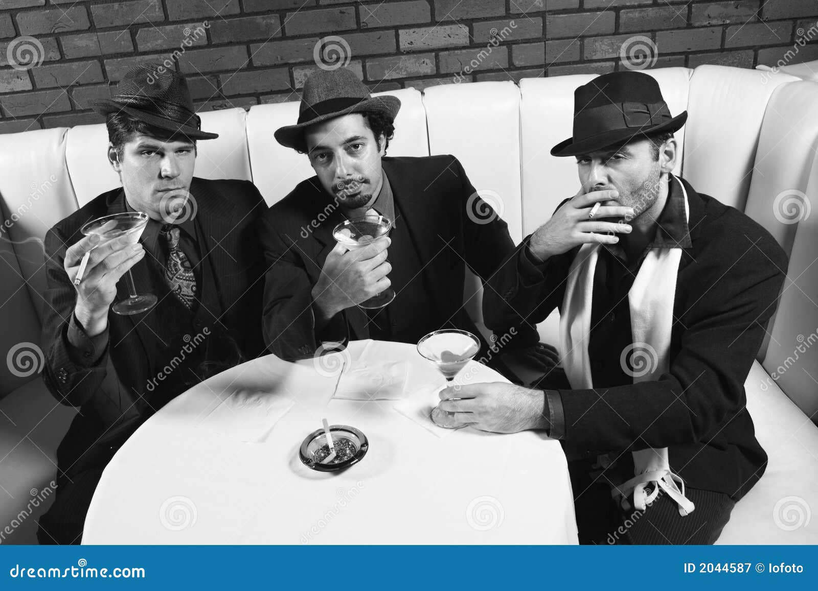 Three retro businessmen. stock image. Image of buddies - 2044587