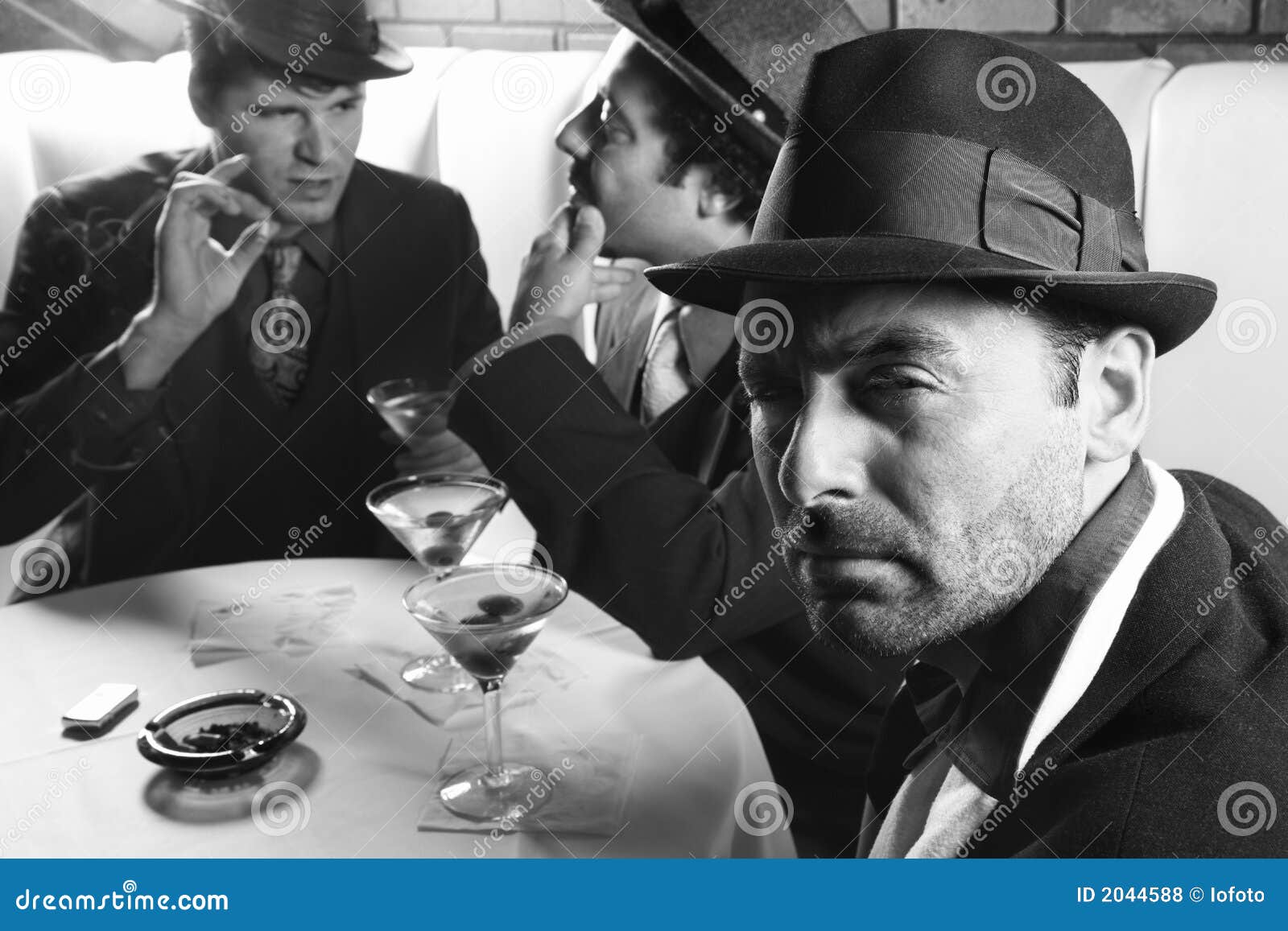 Three retro businessmen. stock photo. Image of photograph - 2044588