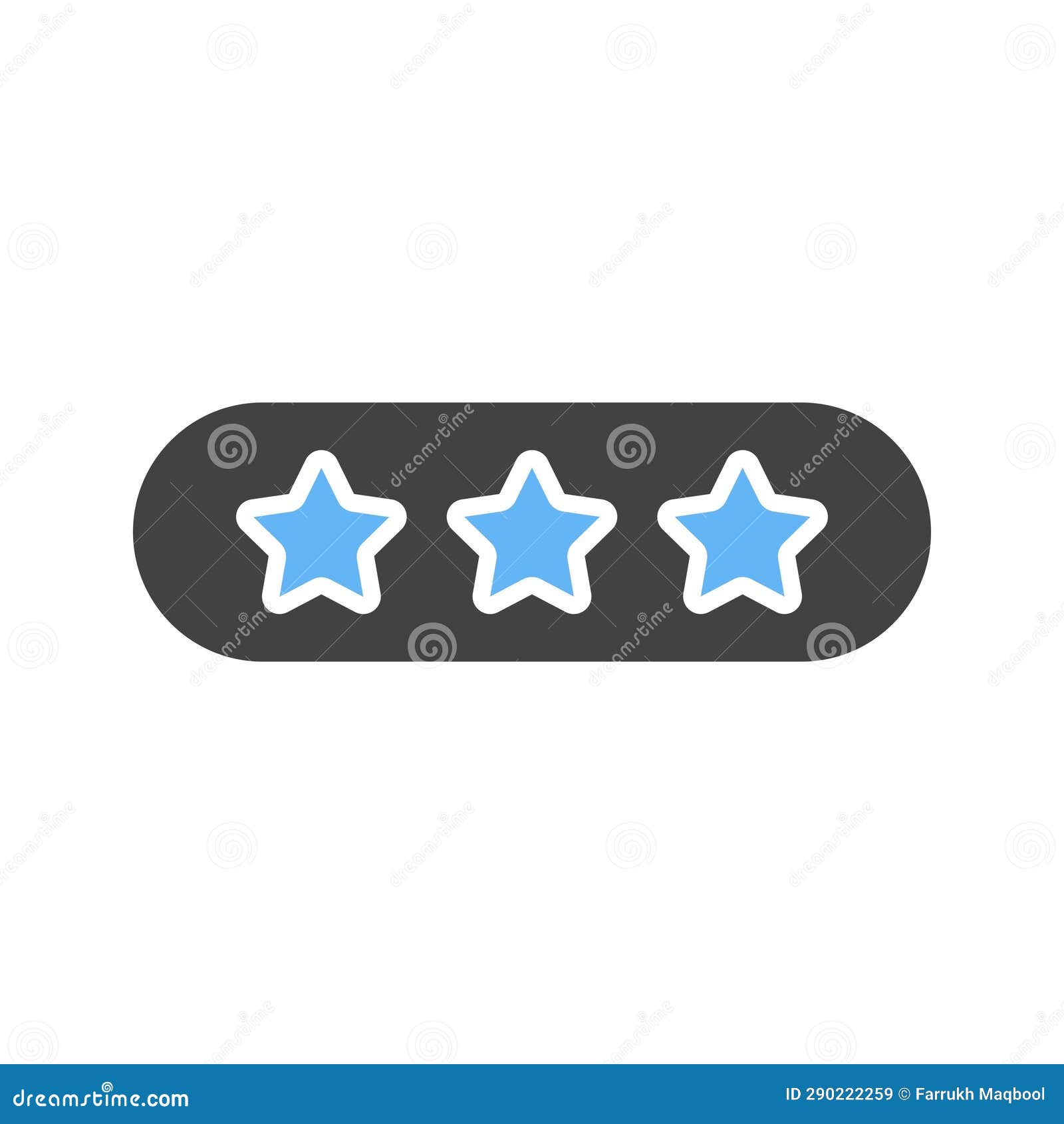 Three Reviews Icon Image. stock illustration. Illustration of ...