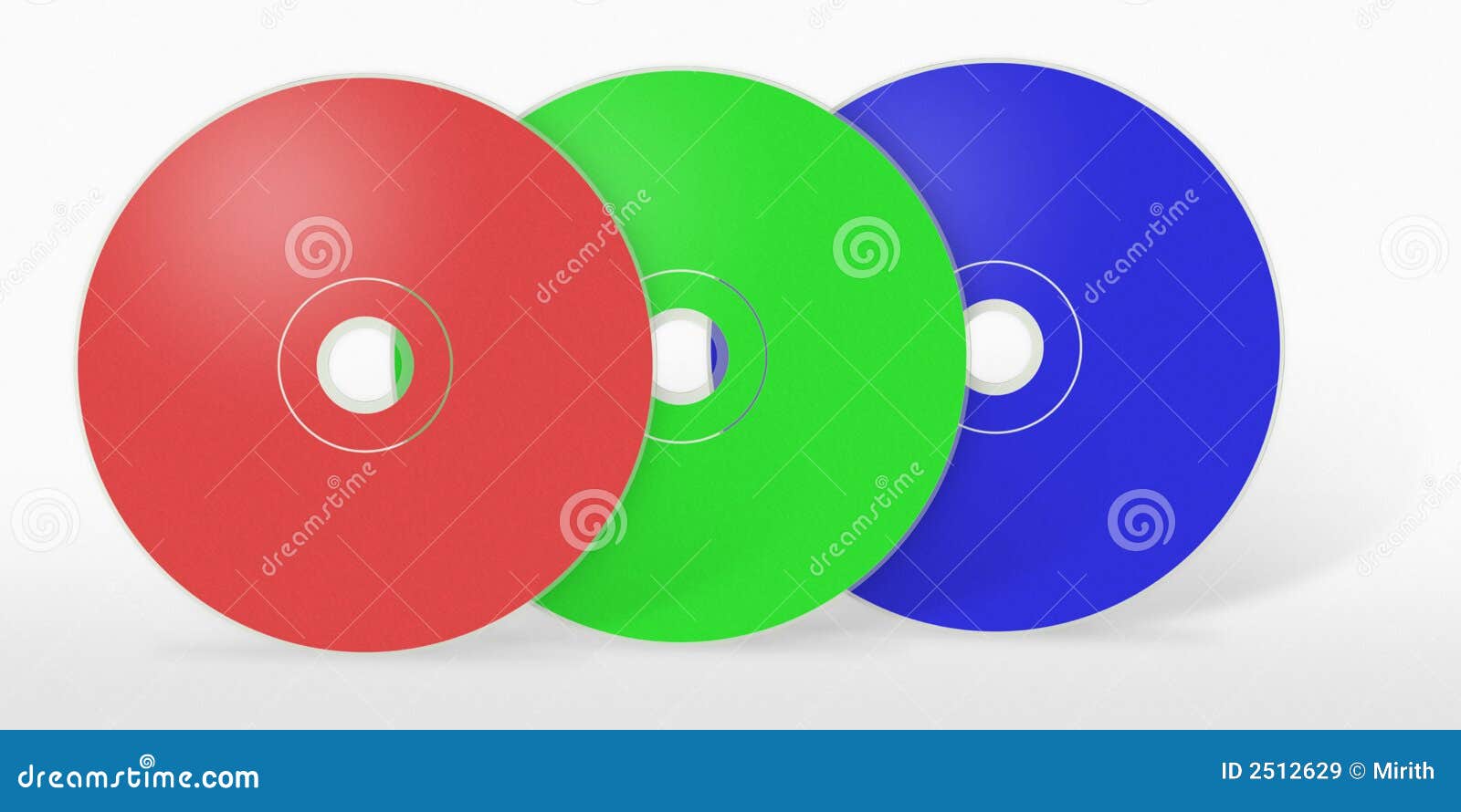 Three RGB cd stock image. Image of three, disc, video - 2512629