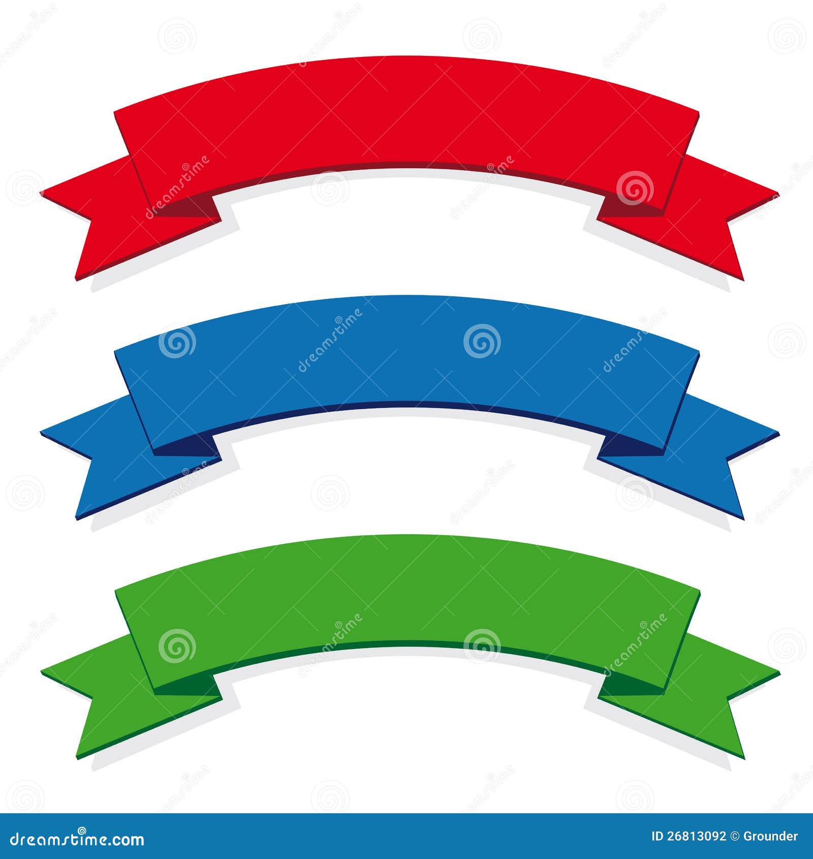 Three ribbon set stock vector. Illustration of corner - 26813092