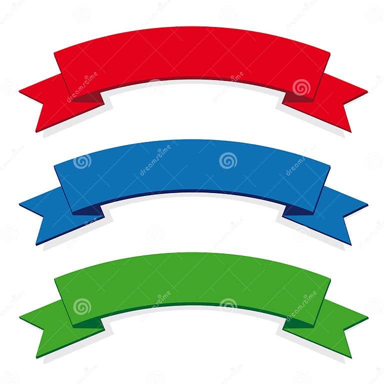 Three ribbon set stock vector. Illustration of corner - 26813092