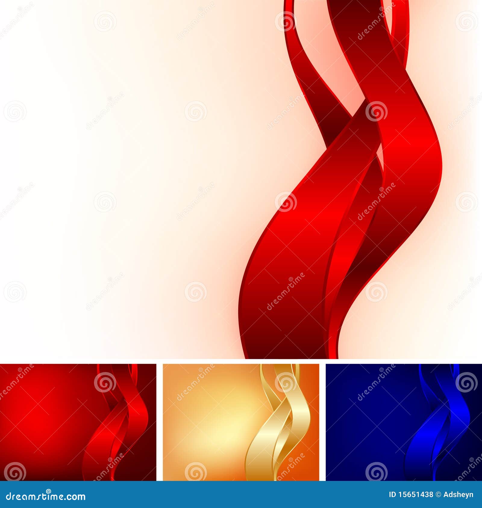 Three ribbons stock vector. Illustration of elegance - 15651438