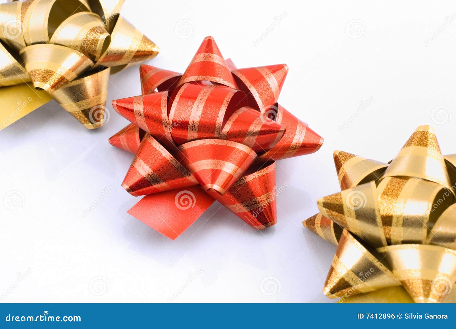 Three ribbons stock photo. Image of close, decoration - 7412896