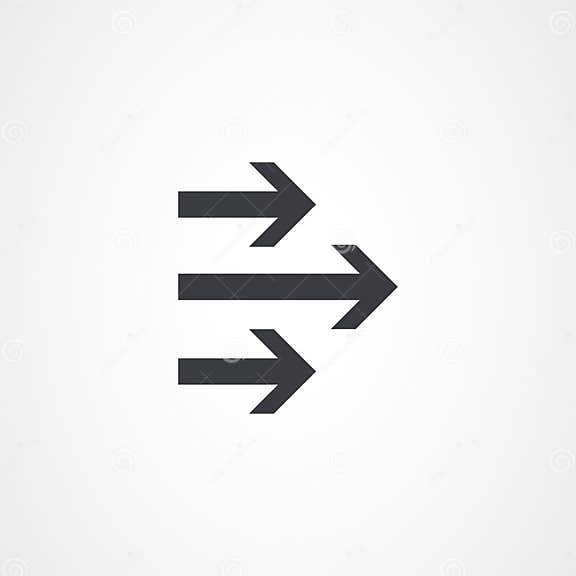 Three Right Arrow, Arrow Icon Stock Illustration - Illustration of ...