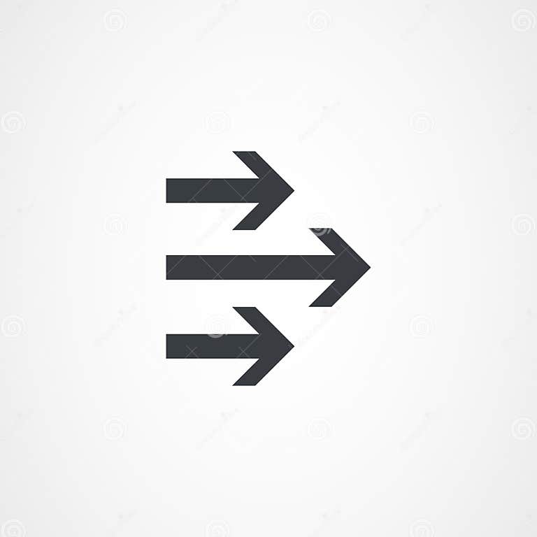Three Right Arrow, Arrow Icon Stock Illustration - Illustration of ...