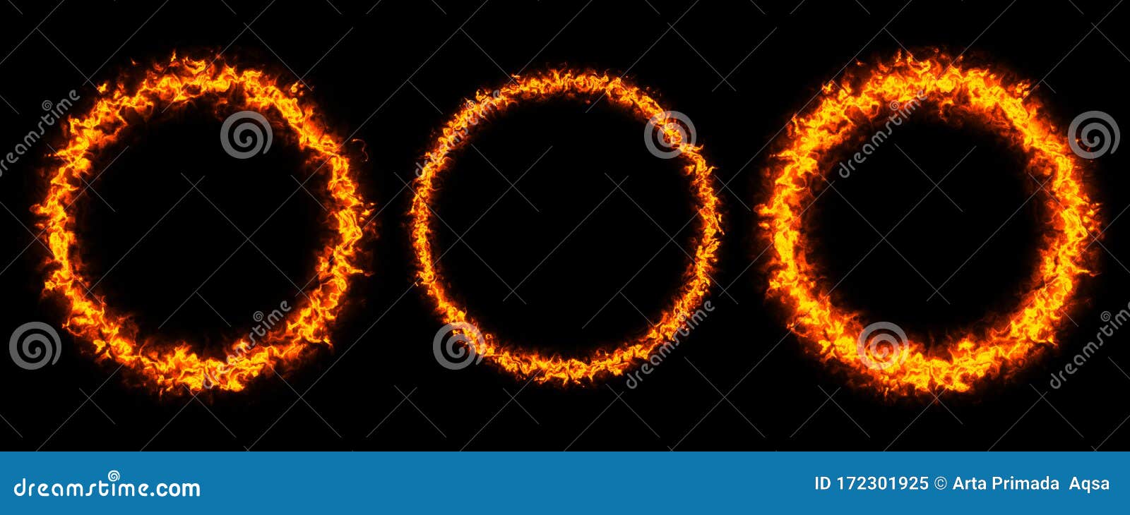 Three Ring of Fire Background Stock Illustration - Illustration of ...