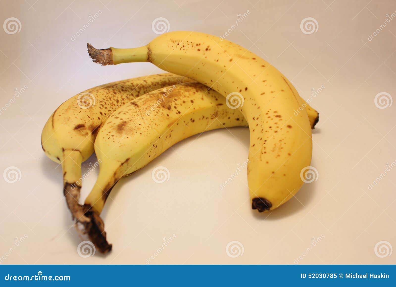 Three ripe bananas stock image. Image of sweet, breakfast - 52030785