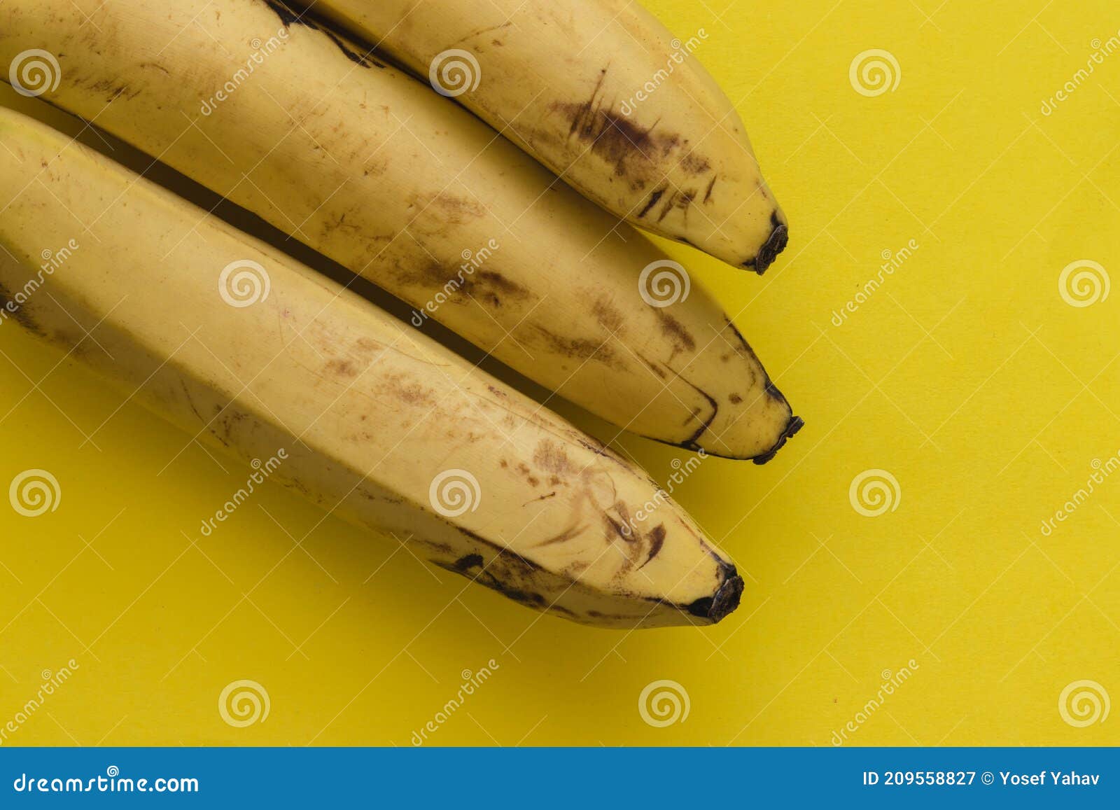 Three ripe bananas stock image. Image of healthy, exotic - 209558827