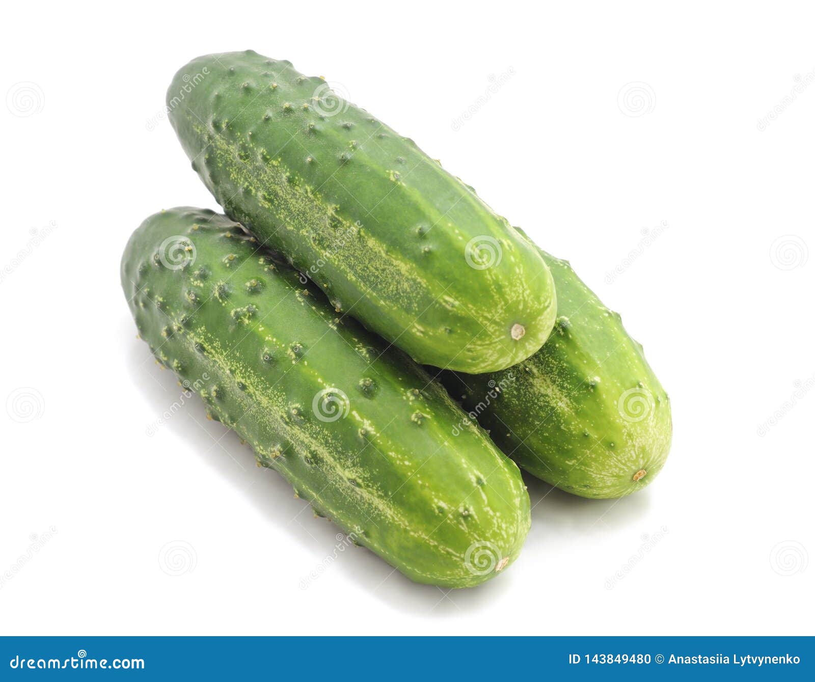 Three ripe cucumbers stock photo. Image of food, ripe - 143849480