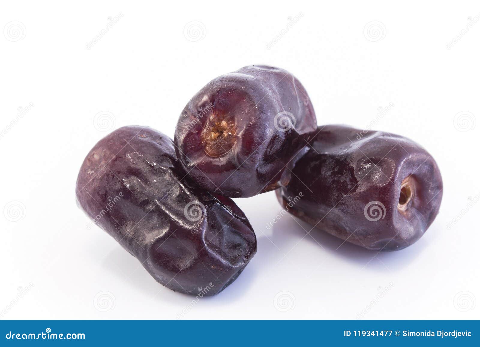 Three Ripe Dates Fruit Isolated on White Stock Image - Image of iranian ...