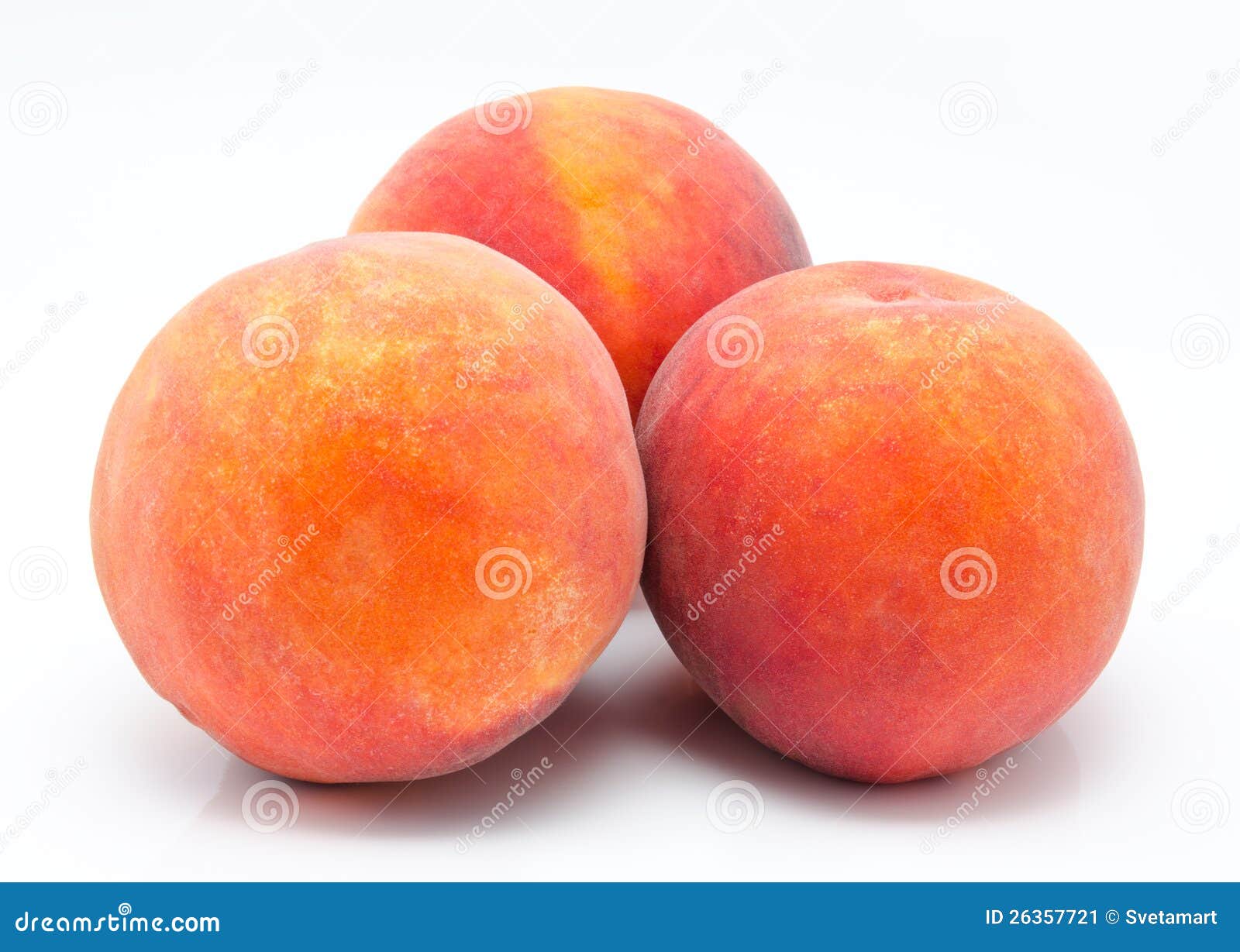 Three Ripe Peaches Isolated Stock Image - Image of closeup, orange ...
