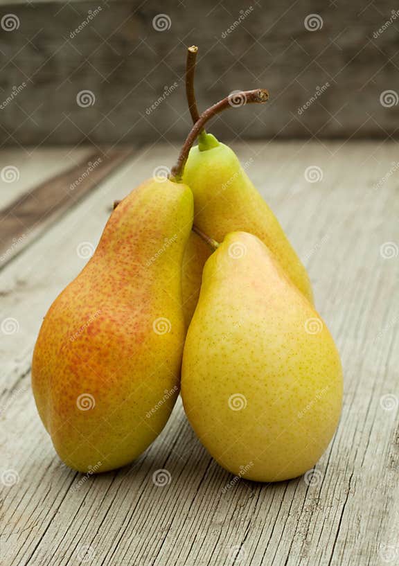 Three Ripe Pears with Cuttings Stock Image - Image of life, healthy ...