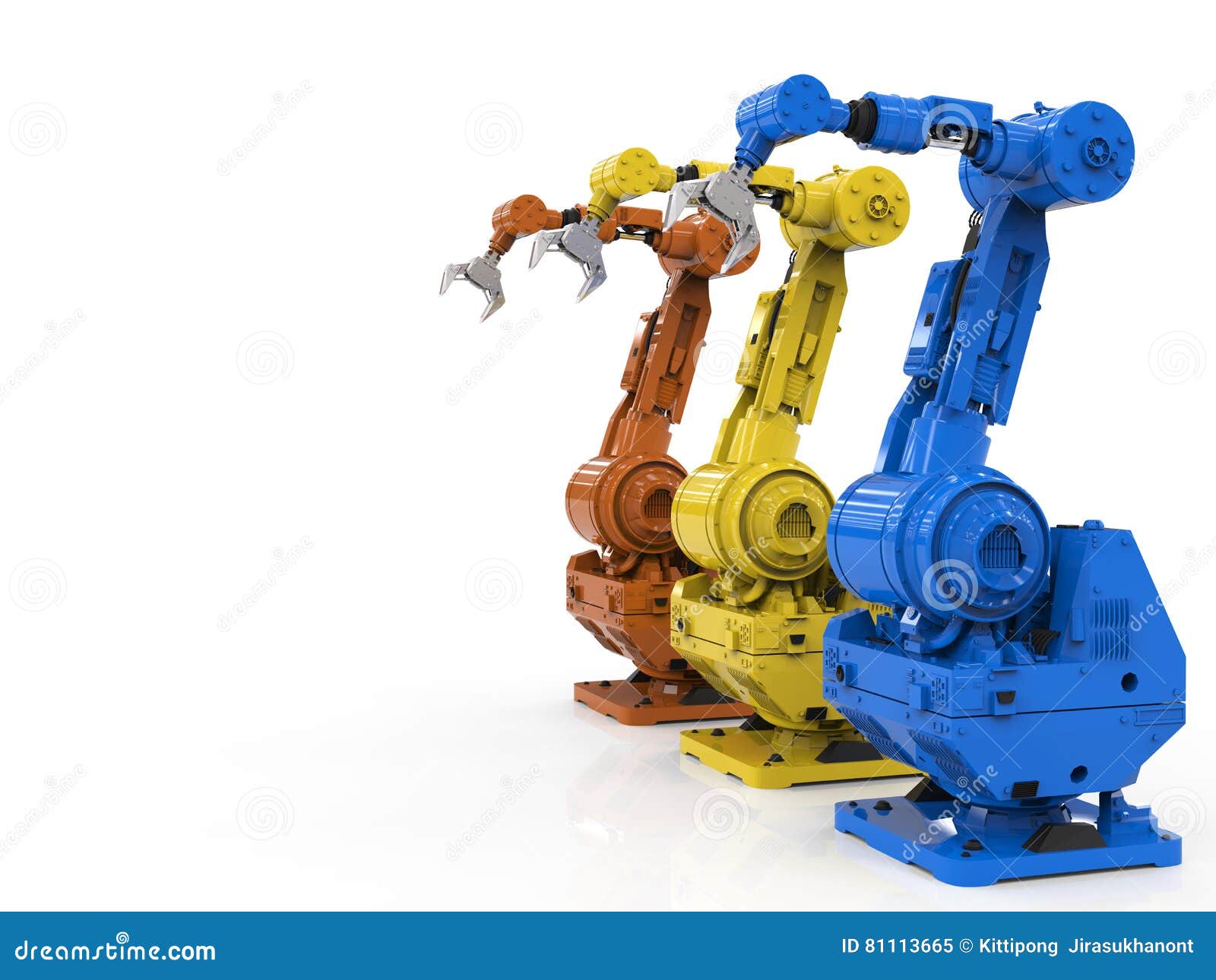 Three Robotic Arms Royalty-Free Stock Photo | CartoonDealer.com #76595739