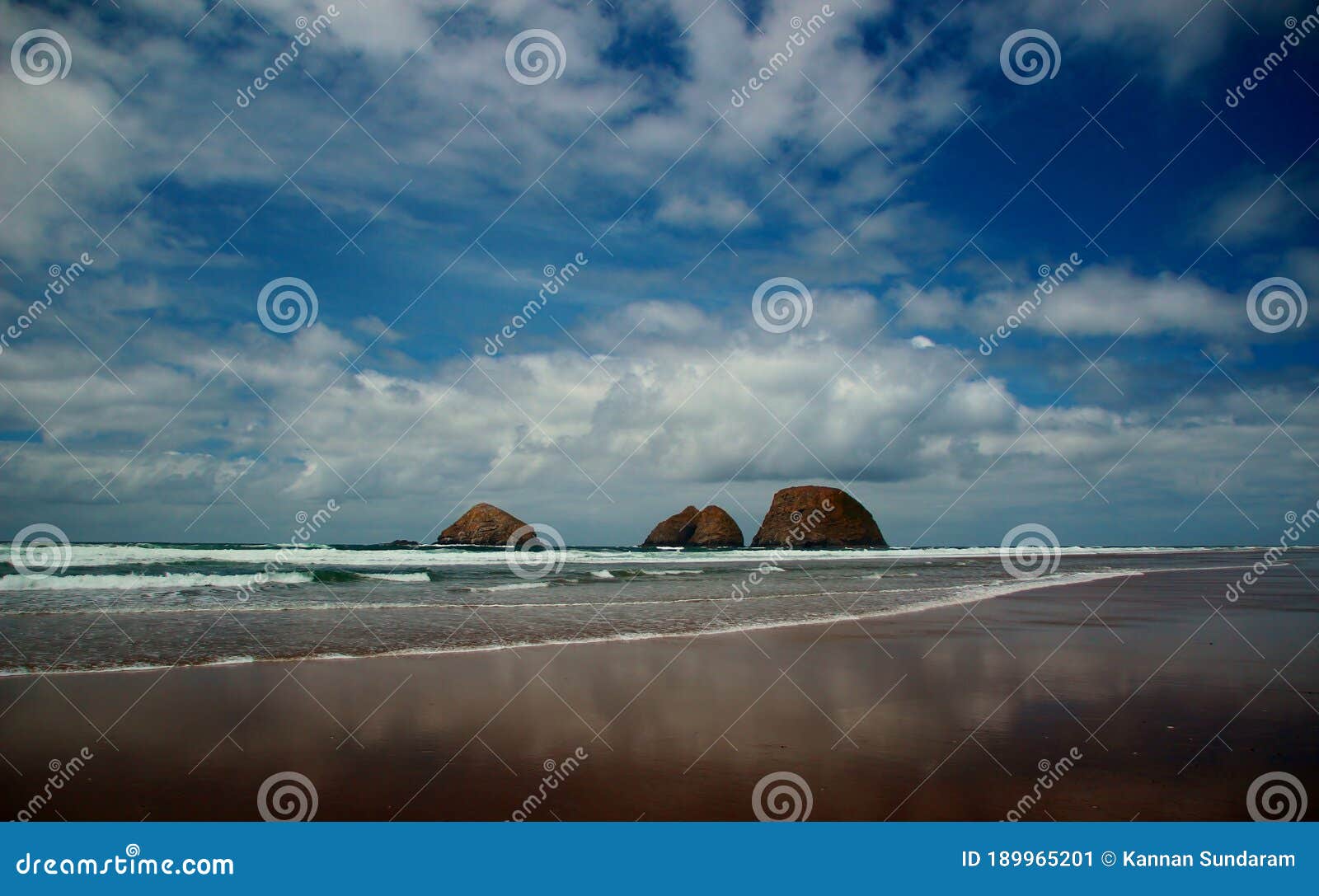 Three Rock Arches National Refuge on the Oregon Coast Stock Image ...