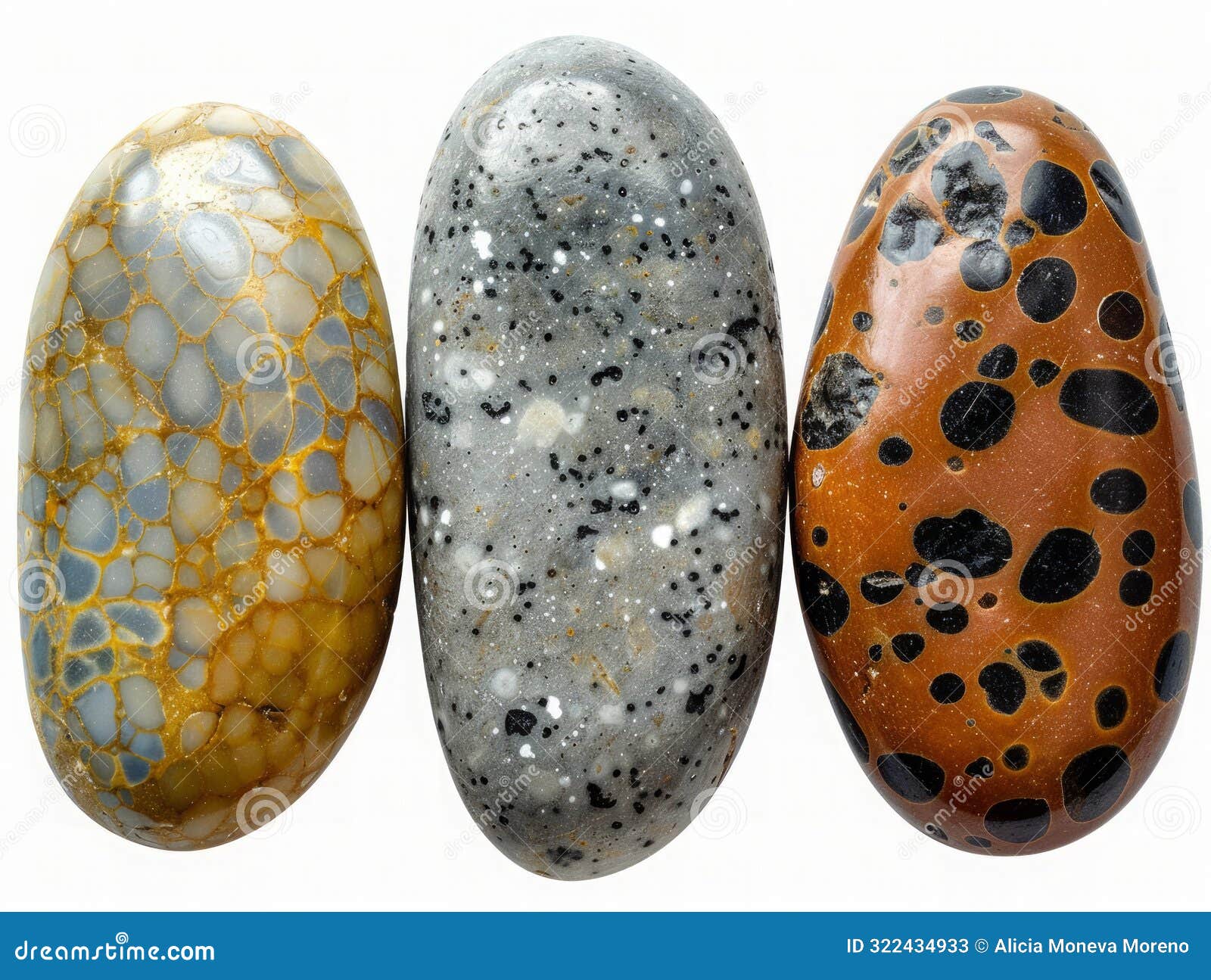 Three Rocks with Different Patterns and Colors Stock Image - Image of ...