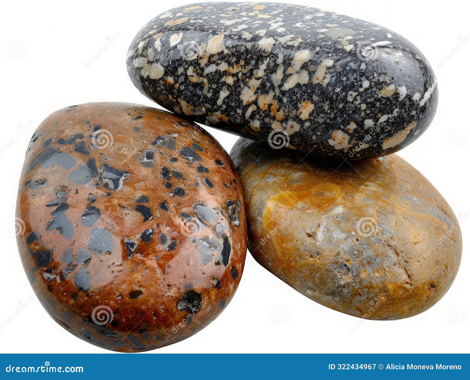 Three Rocks with Different Patterns and Colors Stock Image - Image of ...