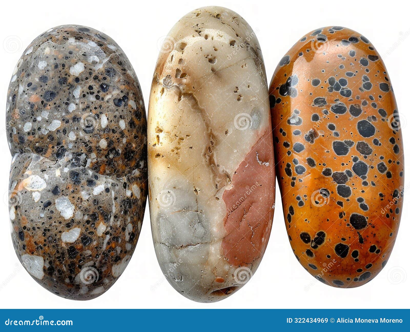 Three Rocks with Different Patterns and Colors Stock Image - Image of ...