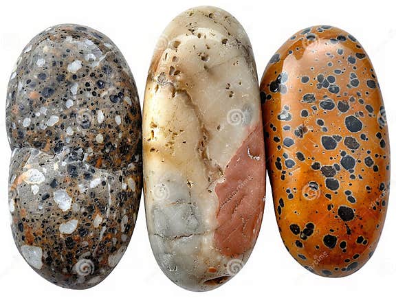 Three Rocks with Different Patterns and Colors Stock Image - Image of ...