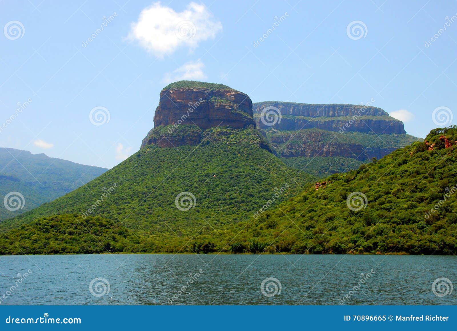 The Three Rondavels stock image. Image of water, nature - 70896665