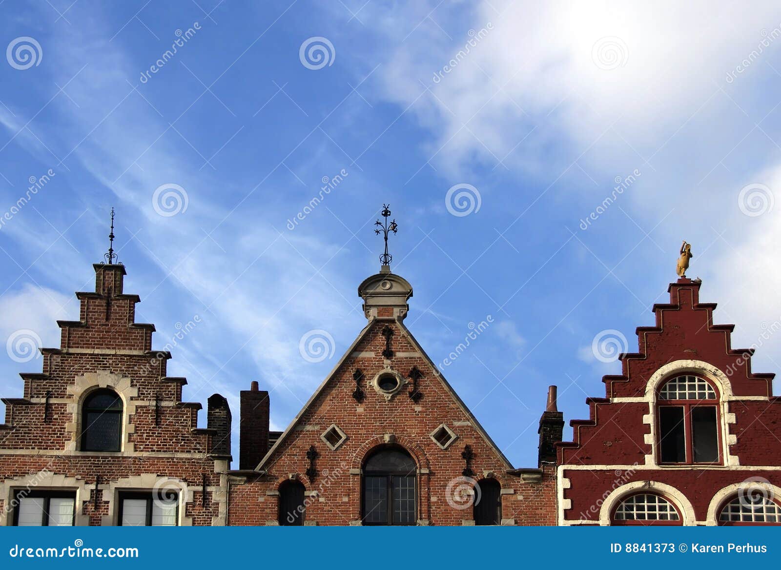 Three Roofs in Bruges, Belgium Stock Image - Image of belgian, brugge ...