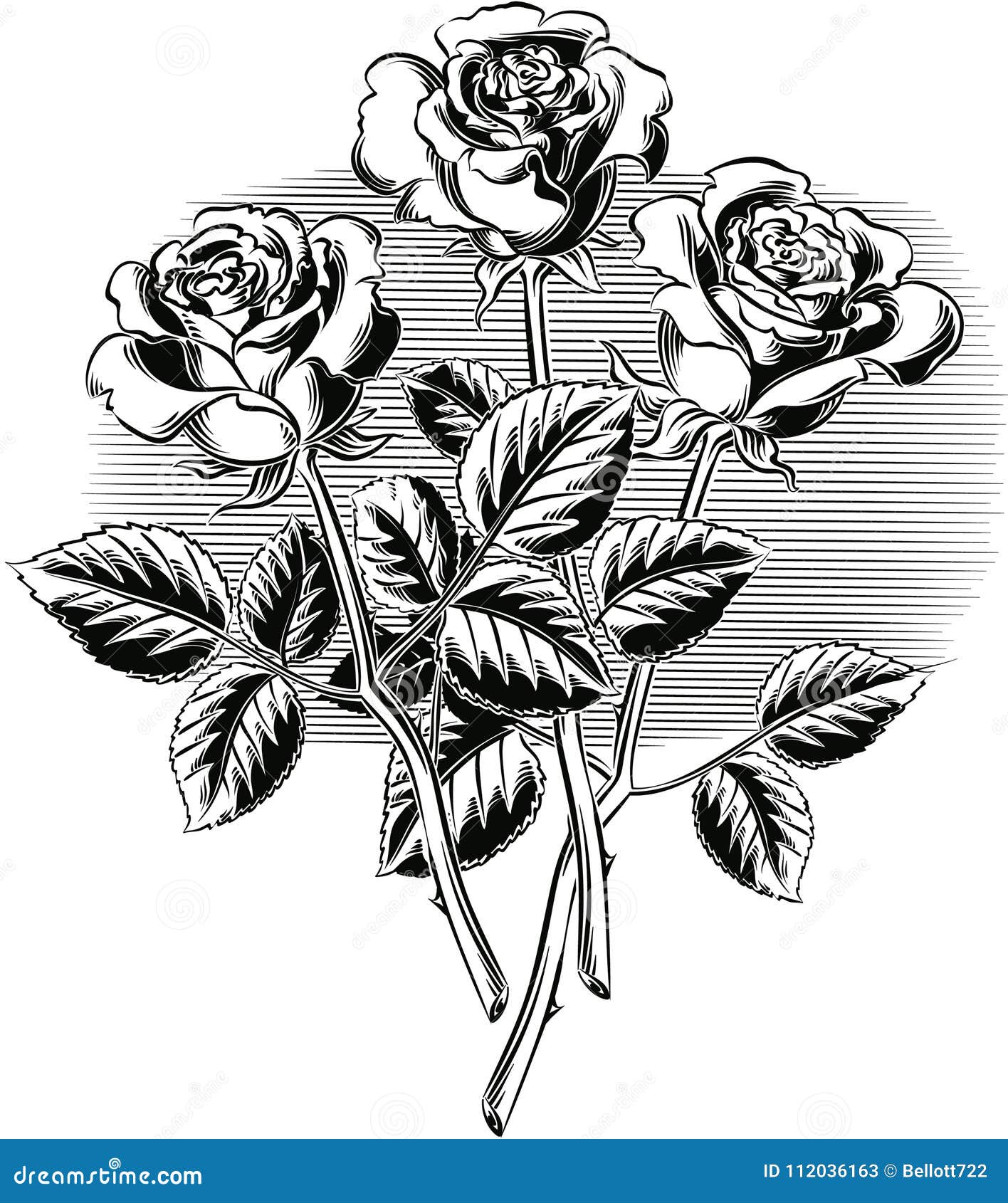 Three Roses Drawing