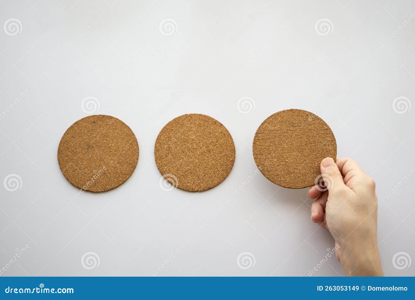 Three Round Cork Board and Hand Selecting the Right Stock Image - Image ...