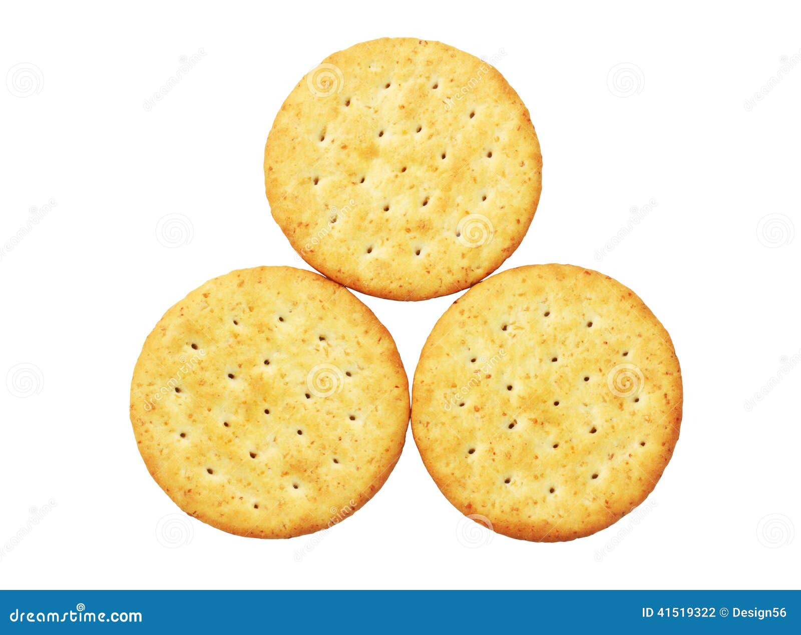 Three Round Crackers Stock Photo - Image: 41519322