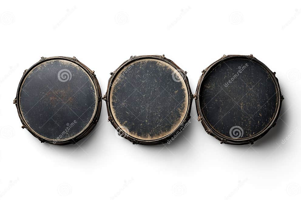 Three Round Mirrors Placed on a White Surface, Ideal for Decorative or ...