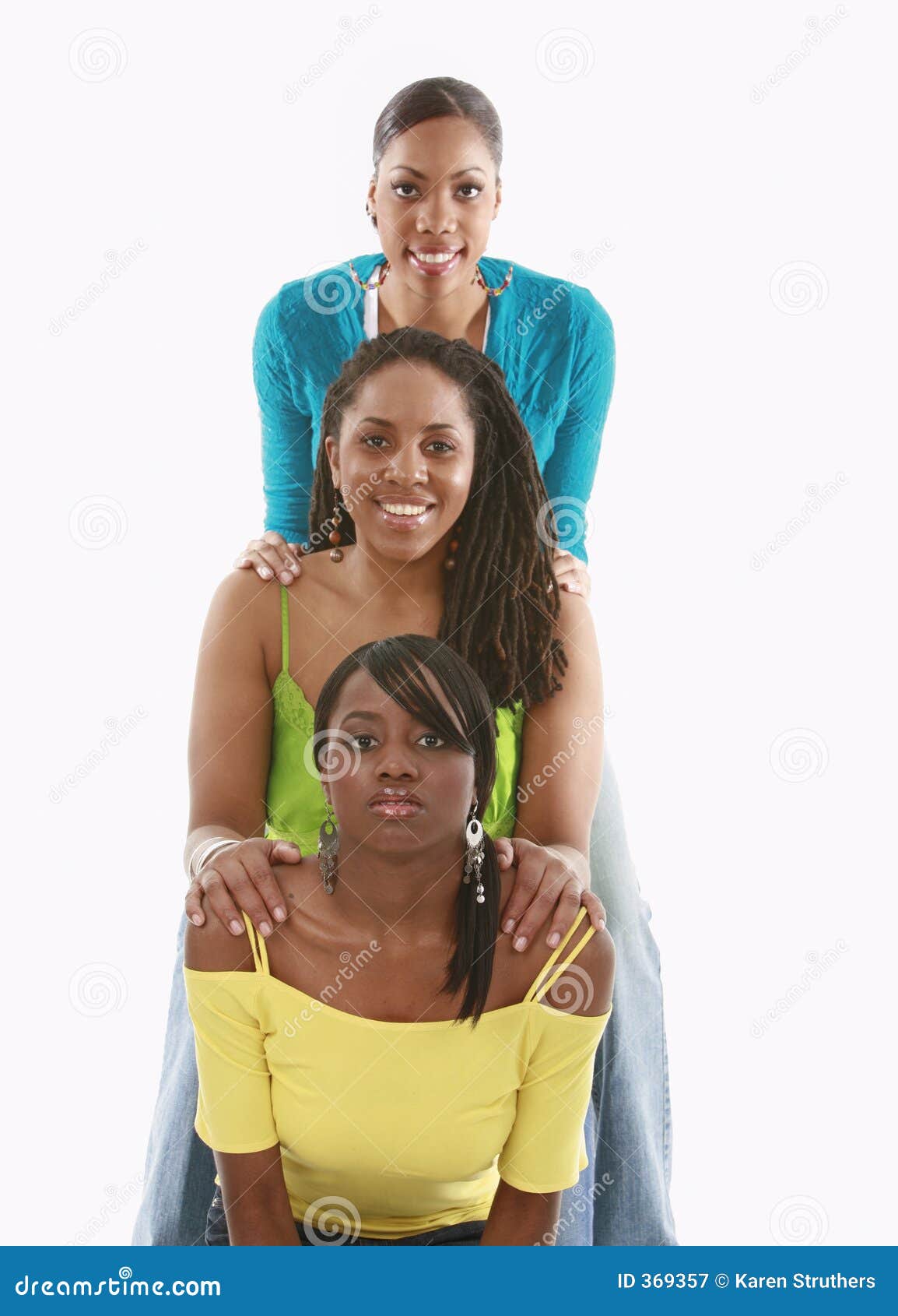 Three in a row stock image. Image of race, female, friends - 369357