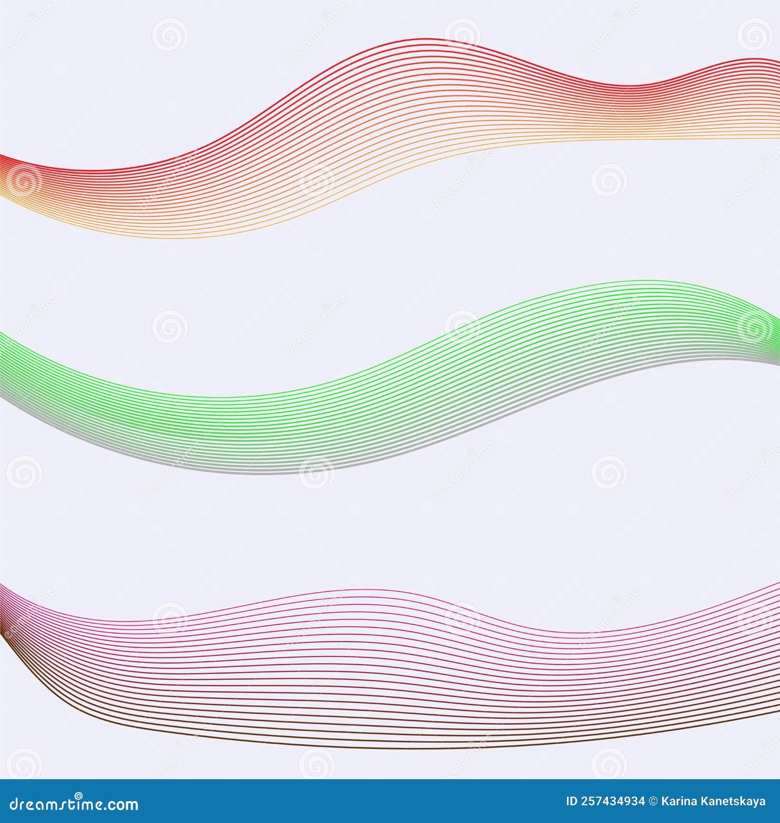 Three Rows of Beautiful Lines Stock Vector - Illustration of colorful ...