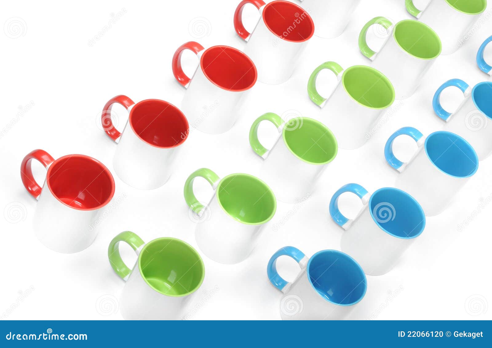 Three Rows of Colorful Mugs Stock Photo - Image of colorful, bottom ...
