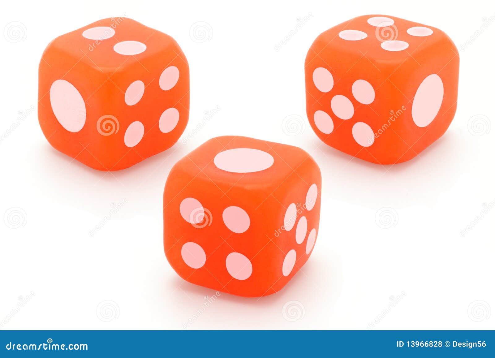 Three rubber dice stock photo. Image of cutout, leisure - 13966828