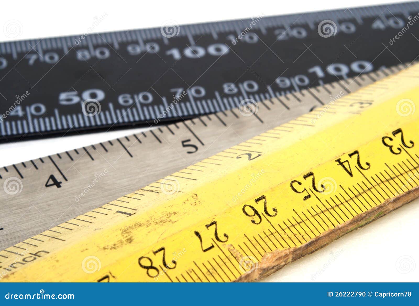 Three rulers stock photo. Image of measurement, line - 26222790