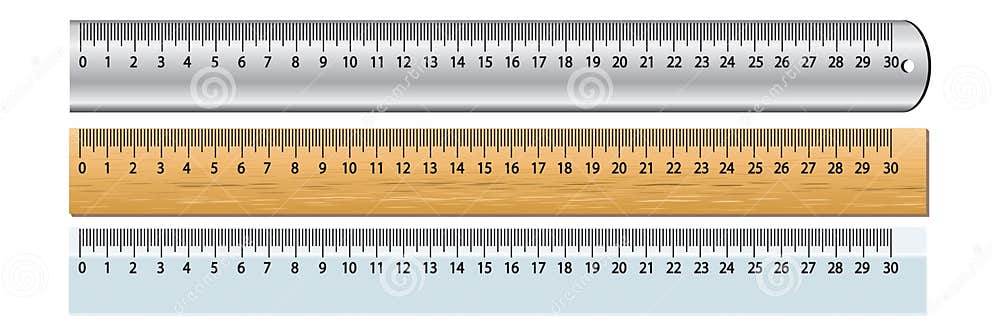 Three rulers stock illustration. Illustration of millimeter - 7275071