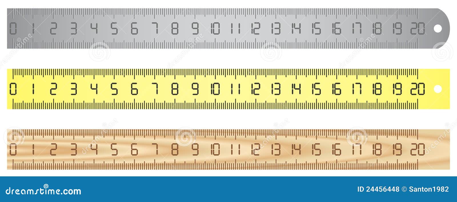 Three Rulers Set Vector Illustration | CartoonDealer.com #24456448