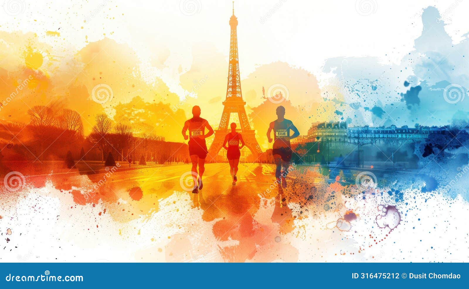 Three Runners - Continuous Line Drawing Vector Illustration ...