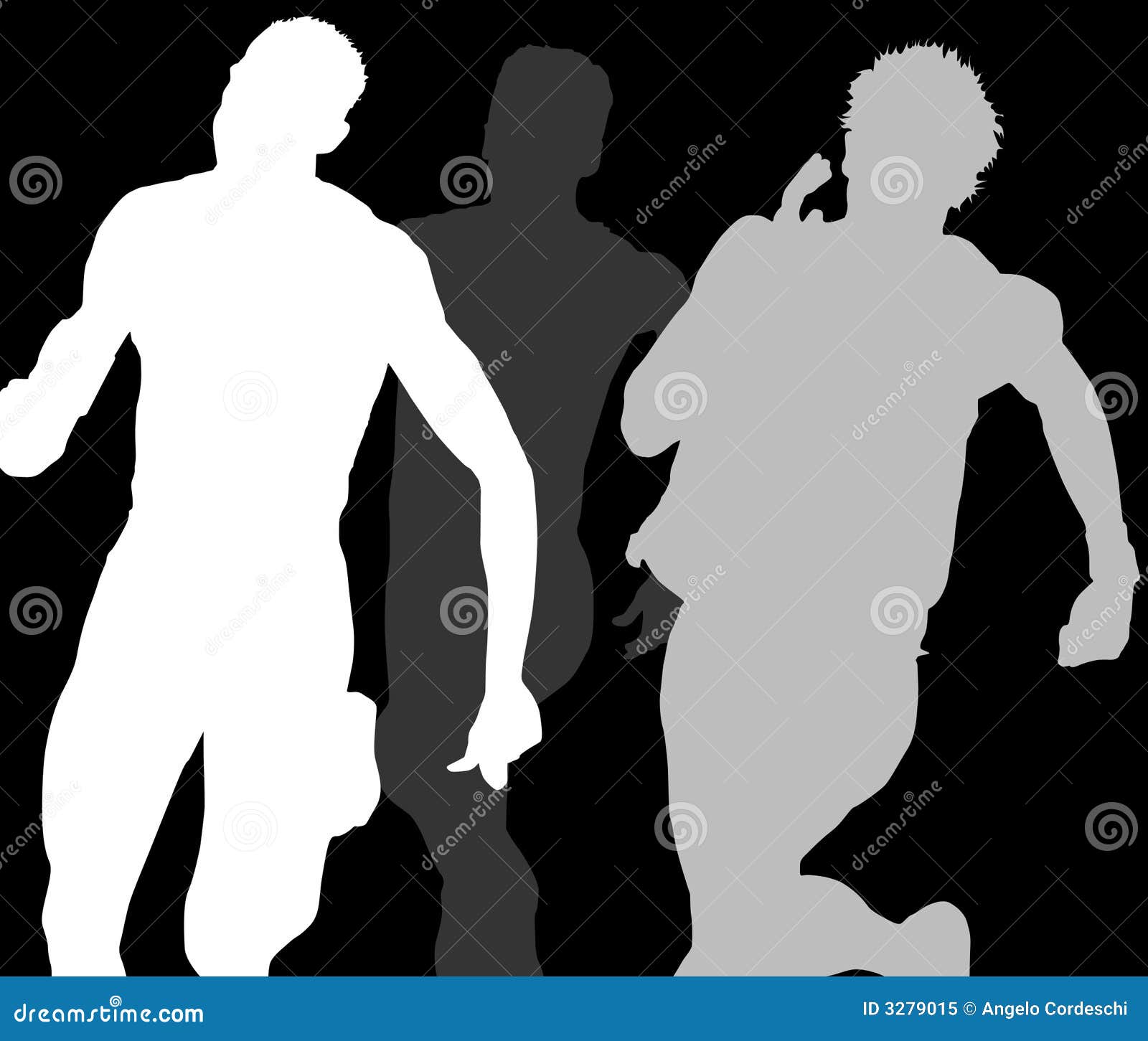 Three Runners - Continuous Line Drawing Vector Illustration ...