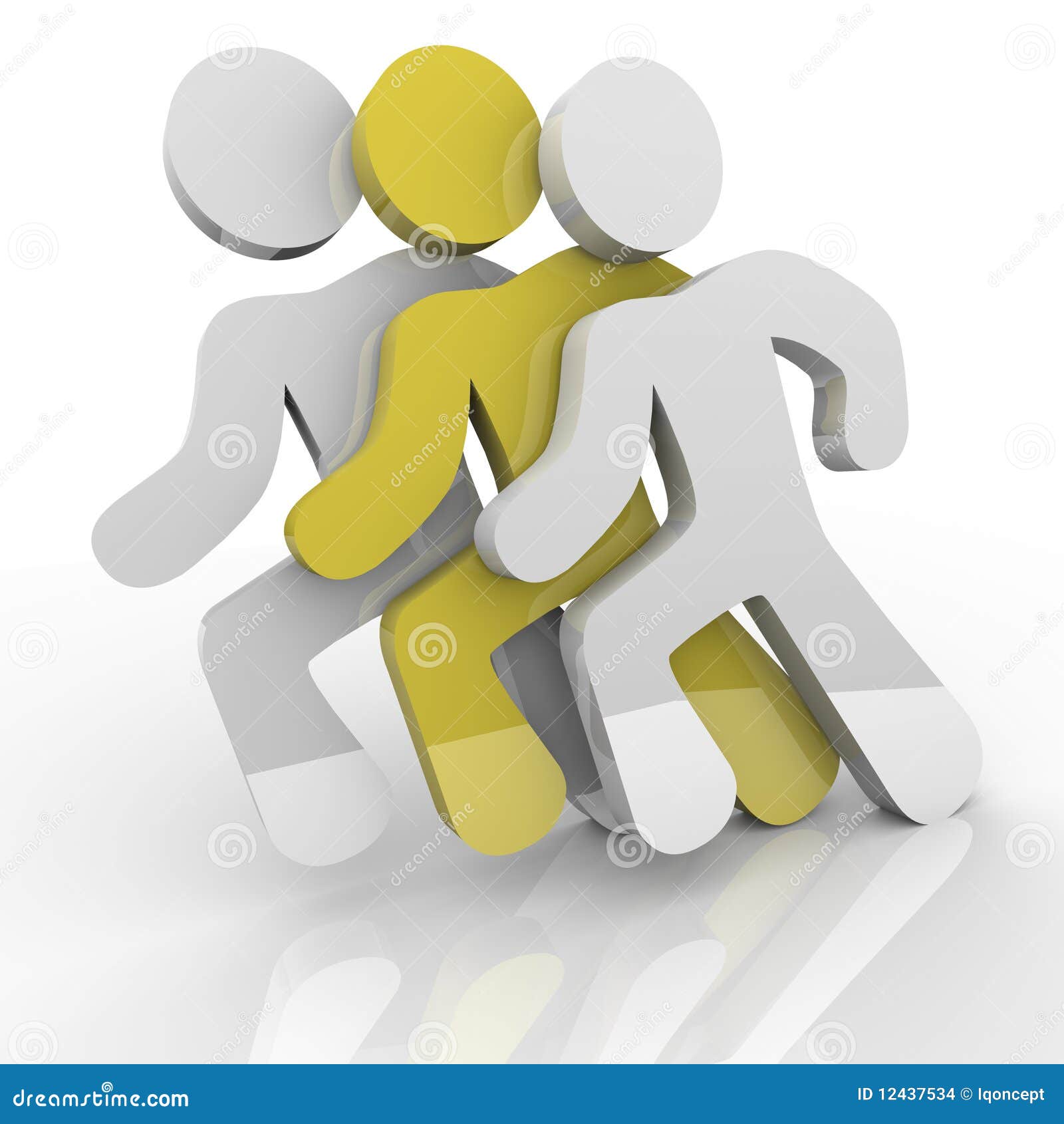 Three Runners - Continuous Line Drawing Cartoon Vector | CartoonDealer ...